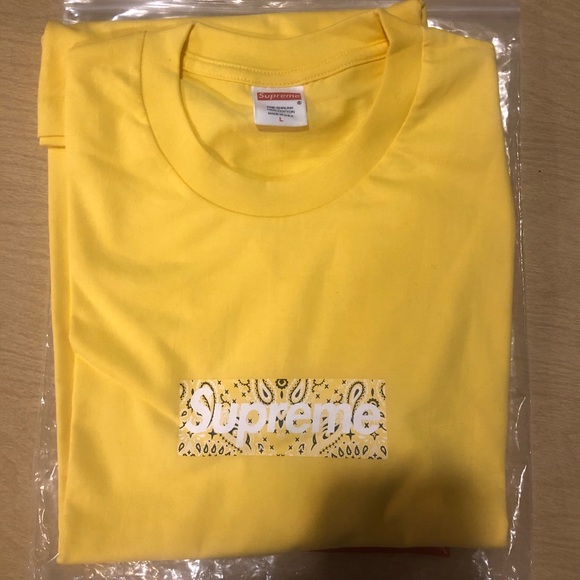 Supreme | Shirts | Yellow Bandana Bogo Tee | Poshmark